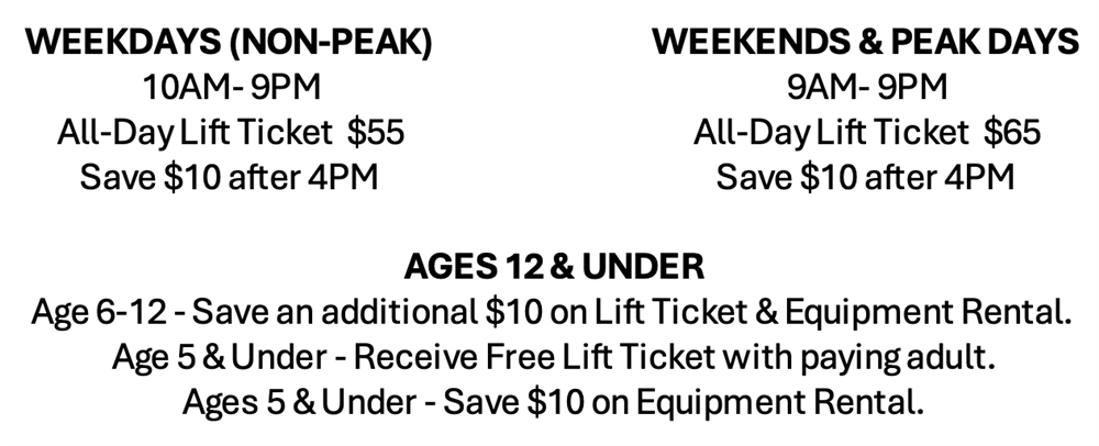 Snow Trails. Daily Ski Lift Ticket